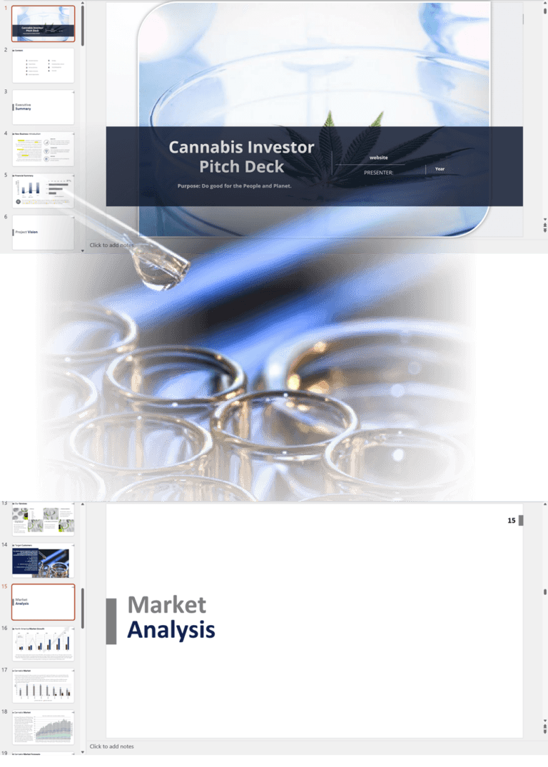 Cannabis Testing Laboratory Investor Pitch Deck Template – Business ...